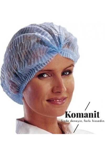 Komanit Tekstil Bone, Tek Kullanımlık Mavi Akordeon Bone (50X45CM) 50 Adet Komanit Tekstil Bone, Tek Kullanımlık Mavi Akordeon Bone (50X45CM) 50 Adet