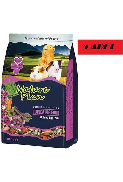 Nature Plan Ginepig Yemi 800 gr x 5 Adet Nature Plan Ginepig Yemi 800 gr x 5 Adet