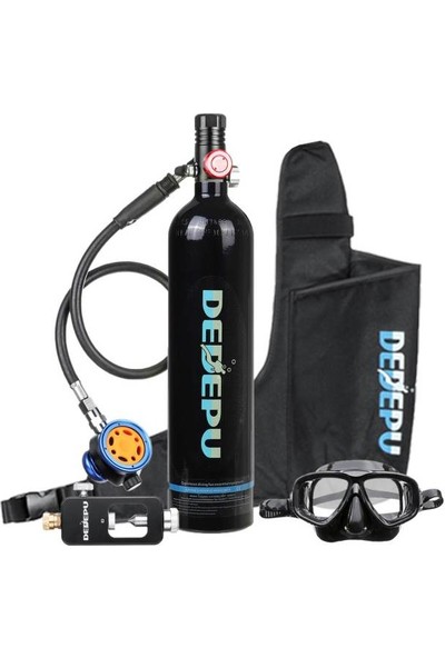 Dedepu 1 lt Oksijen Silindir Seti Taşınabilir Scuba Dalış Tankı (Yurt Dışından)