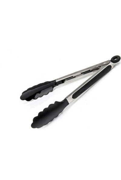 Ün-Ev Silikon Maşa Siyah Ağızlı Kilitli Maşa 208-S