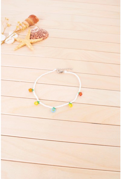 Bijuhome Boncuklu Papatya Desenli Kadın Halhal