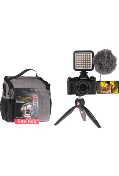 Fujifilm X-T200 Siyah + XC15-45MM Vlogger Hazır Kit