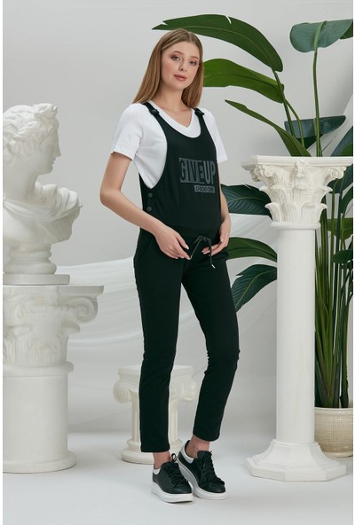 O7167-PENYE Basklı Hamile Bahçıvan-Salopet Tulum