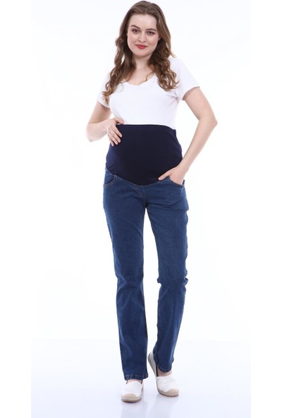 5003-ANNE Boru Paç Hamile Kot Pantolon 5003-ANNE Boru Paç Hamile Kot Pantolon