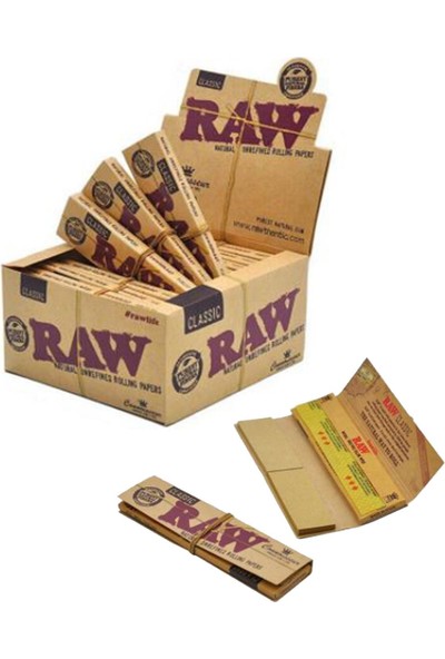 Raw Classic Zıvanalı Sarma Kağıdı 1 Kutu-24 Paket