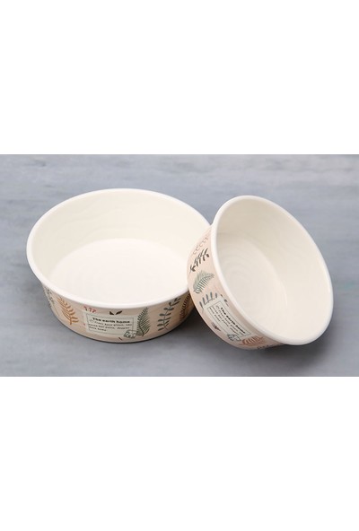 Bobo Kedi Köpek Melamin Mama ve Su Kabı BO-3154 500 ml Krem