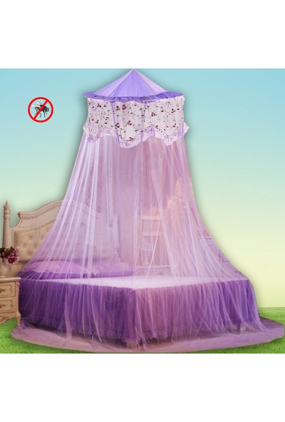 Süsle Bebek ve Parti Yatak Gölgelikli Mega Boy Lüks Cibinlik Sineklik - Lila