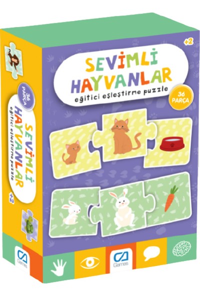 +2 Yaş Sevimli Hayvanlar 36 Parça Puzzle (Ca Games) +2 Yaş Sevimli Hayvanlar 36 Parça Puzzle (Ca Games)