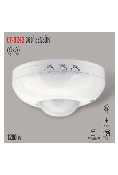 CT-9243 360 Tavan Sensörü Cata CT-9243 360 Tavan Sensörü Cata