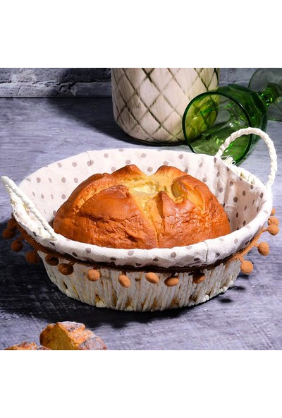 Kosova Ekmek Sepeti Hasır Kumaşlı