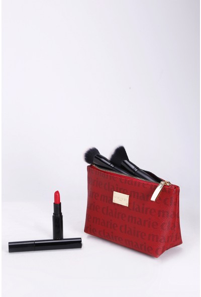 Marie Claire Bordo Kadın Makyaj Çantası Carol MC212111030 Marie Claire Bordo Kadın Makyaj Çantası Carol MC212111030