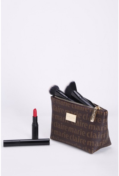 Marie Claire Kahve Kadın Makyaj Çantası Carol MC212111030 Marie Claire Kahve Kadın Makyaj Çantası Carol MC212111030