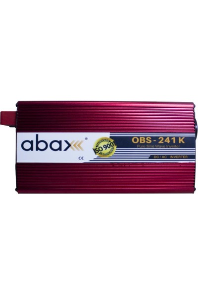 Abax OBS-241K 24V-1000W Tek Priz/led Göstergeli Tam Sinüs Invertör Abax OBS-241K 24V-1000W Tek Priz/led Göstergeli Tam Sinüs Invertör
