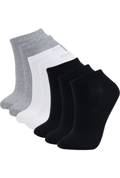 DeFacto Kadın Pamuklu 7'li Kısa Çorap T7430AZNS DeFacto Kadın Pamuklu 7'li Kısa Çorap T7430AZNS