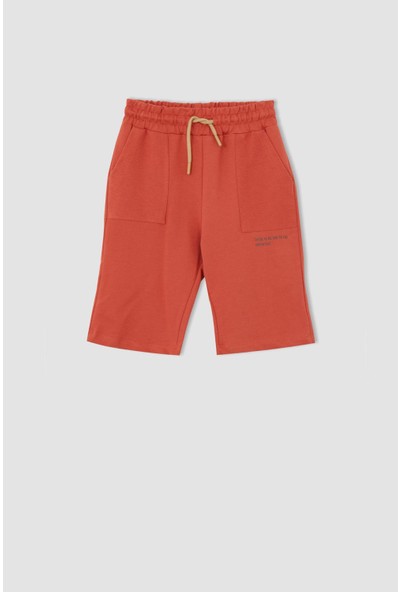 DeFacto Erkek Çocuk Esnek Belli Baskılı Bermuda Şort V0184A621SM