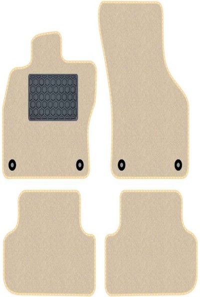 Tegin Bmw 3 Serisi F30 2012-2018 Bej Halı Bej Kenar Deri Petek Topuk Paspas