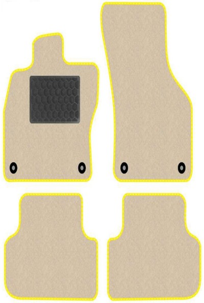 Tegin Audi A6 C5 1997-2004 Bej Halı Sarı Kenar Petek Topuk Halı Paspas Tegin Audi A6 C5 1997-2004 Bej Halı Sarı Kenar Petek Topuk Halı Paspas