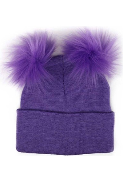 Poyraz Ponponlu Kız Çocuk Bere | Lila