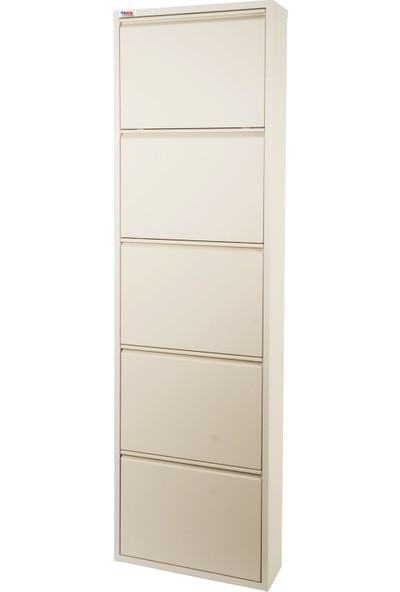 5'lü Pratik Metal Ayakkabılık (Krem)