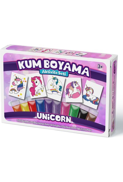 Kumbo Kum Boyama Unicorn Kum Boyama Aktivite Seti 5'li Paket