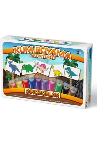 Kumbo Kum Boyama Dinozorlar Kum Boyama Aktivite Seti 5'li