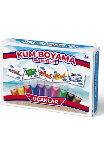 Kumbo Kum Boyama Uçaklar Kum Boyama Aktivite Seti 5'li Paket