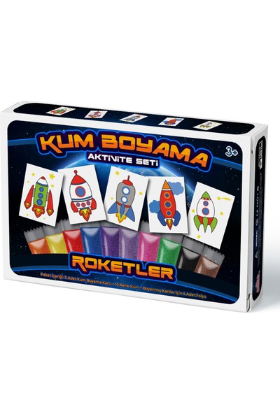 Kumbo Kum Boyama Roketler Kum Boyama Aktivite Seti 5'li Paket