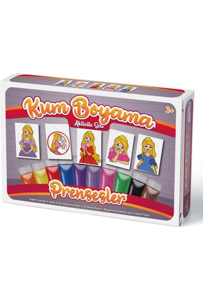 Kumbo Kum Boyama Prenses Kum Boyama Aktivite Seti 5'li Paket