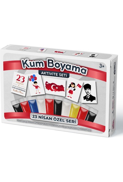 Kumbo Kum Boyama 23 Nisan Özel | Kum Boyama Aktivite Seti 5'li