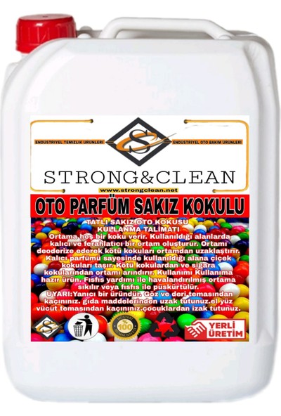 Strong&Clean Oto Parfüm Sakız Kokulu 5Kg Strong&Clean Oto Parfüm Sakız Kokulu 5Kg