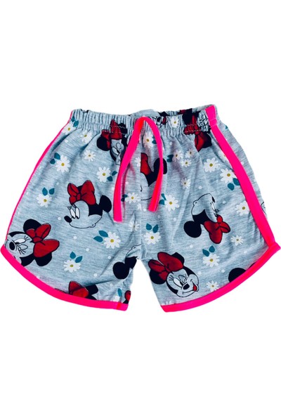 Sml Tekstil Gri Kız Çocuk Çizgi Karakterli Penye Şort Sml Tekstil Gri Kız Çocuk Çizgi Karakterli Penye Şort
