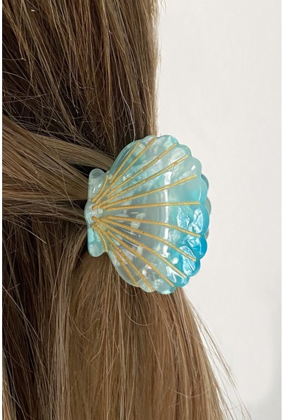 Takıştır Su Yeşil Renk Deniz Kabuğu Mandal Toka