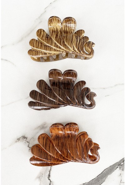 Takıştır Karışık Renk Desenli 3'lü Mandal Toka Set