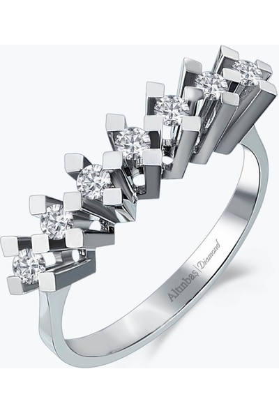 Altınbaş Mze183-8K Pırlanta Yeditaş Yüzük