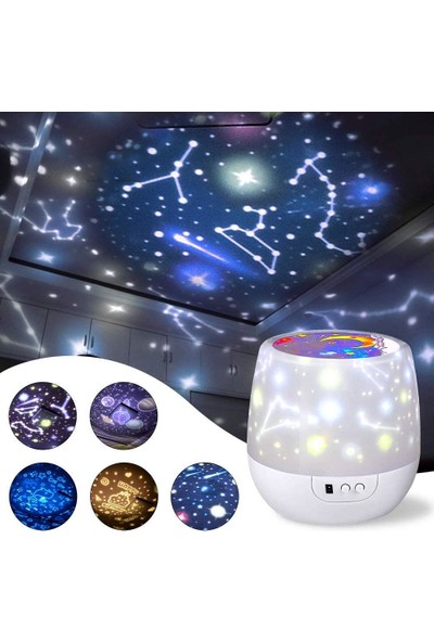 Hd Marketim Gökyüzü Ay Yıldız Projeksiyon LED Gece Lambası Hd Marketim Gökyüzü Ay Yıldız Projeksiyon LED Gece Lambası