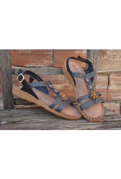 Guja 21Y150-39 Comfort Taban Kadın Sandalet - Siyah - 36