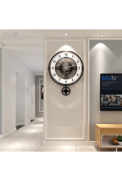 Kıvırcık Premium Sallanır Sarkaçlı Duvar Saati Kıvırcık Premium Sallanır Sarkaçlı Duvar Saati