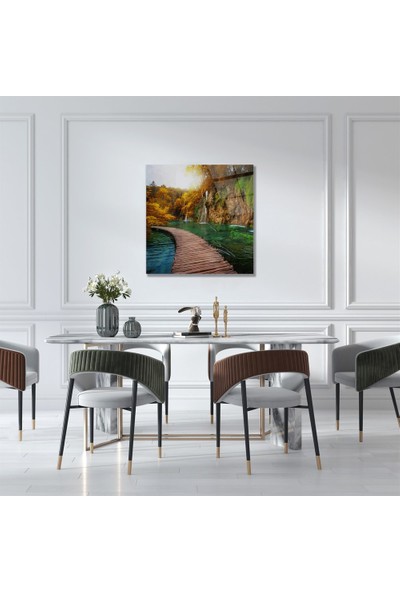 Kıvırcık Şelale Manzara Cam Tablo