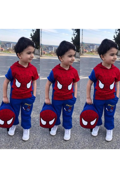 Spiderman Yazlık Örümcek Adam Erkek Çocuk Takımı