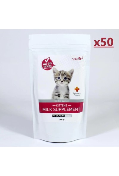 Maxisol Yavru Kedi Süt Tozu 200 gr 50 Adet SKT:06/2024