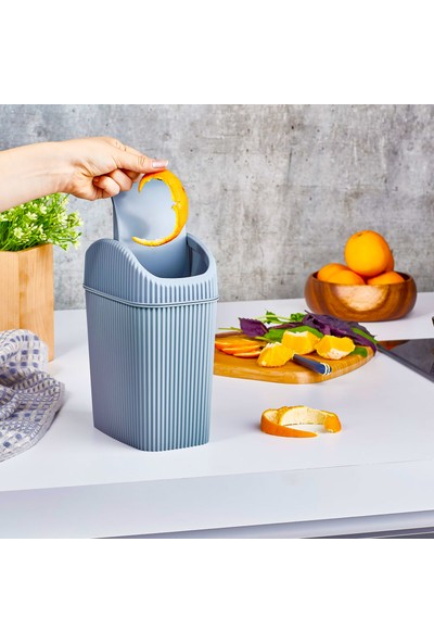 Ferhome Çöp Kovası Mutfak Tezgah Üstü Banyo Çöp Kovası Kutusu Ofis Masa Altı