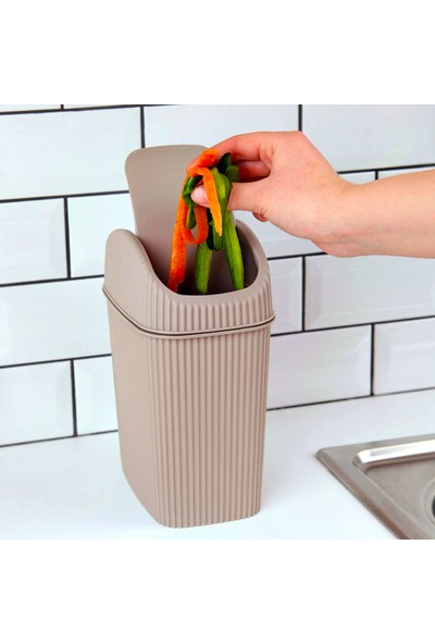 Ferhome Çöp Kovası Mutfak Tezgah Üstü Banyo Çöp Kovası Kutusu Ofis Masa Altı Ferhome Çöp Kovası Mutfak Tezgah Üstü Banyo Çöp Kovası Kutusu Ofis Masa Altı