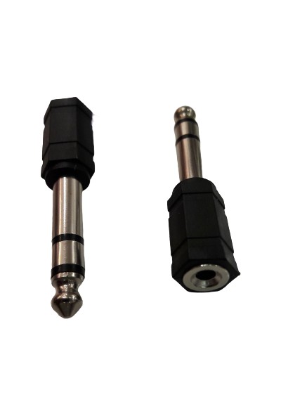 Pongee Dönüştürücü Uç 3.5mm Stereo Giriş - 6.3mm Stereo Çıkış Küçük Ucu Büyük Uç Yapar