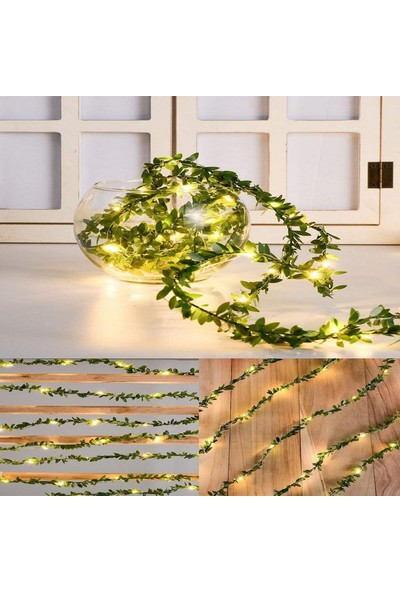 Partini Seç Dekoratif Yapay Yapraklı Peri LED 3 Metre Sarmaşık Ledli