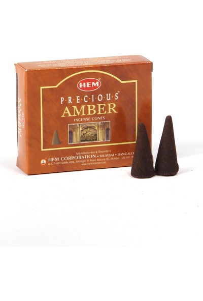 Hem Amber Aromalı Konik Tütsü