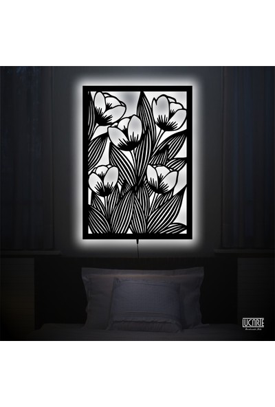 Lucarte Flowers LED Işıklı Tablo Ahşap Duvar Dekoru Lucarte Flowers LED Işıklı Tablo Ahşap Duvar Dekoru