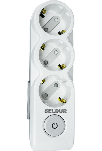 Seldur Üçlü Çocuk Korumalı Topraklı Anahtarlı Priz Klemensli Beyaz Seldur Üçlü Çocuk Korumalı Topraklı Anahtarlı Priz Klemensli Beyaz
