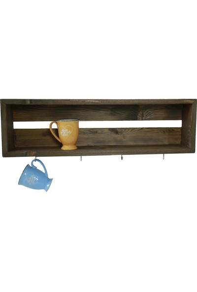 woodywood Dekoratif Raf 70 cm x 20,5 cm x 13 cm