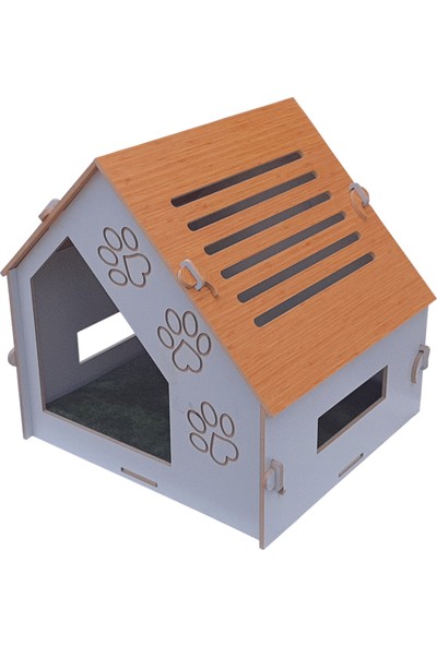 Liar Dekor Ahşap Kedi Kulübesi Liar Dekor Ahşap Kedi Kulübesi