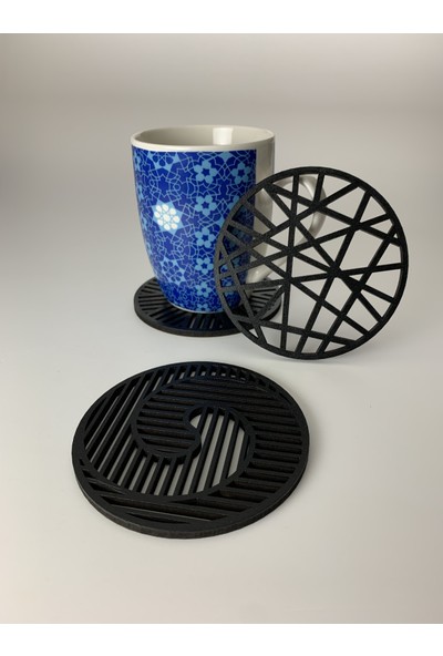 Decorof Geometrik Bardak Altlığı 6'lı Set